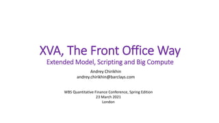 XVA, The Front Office Way | PDF