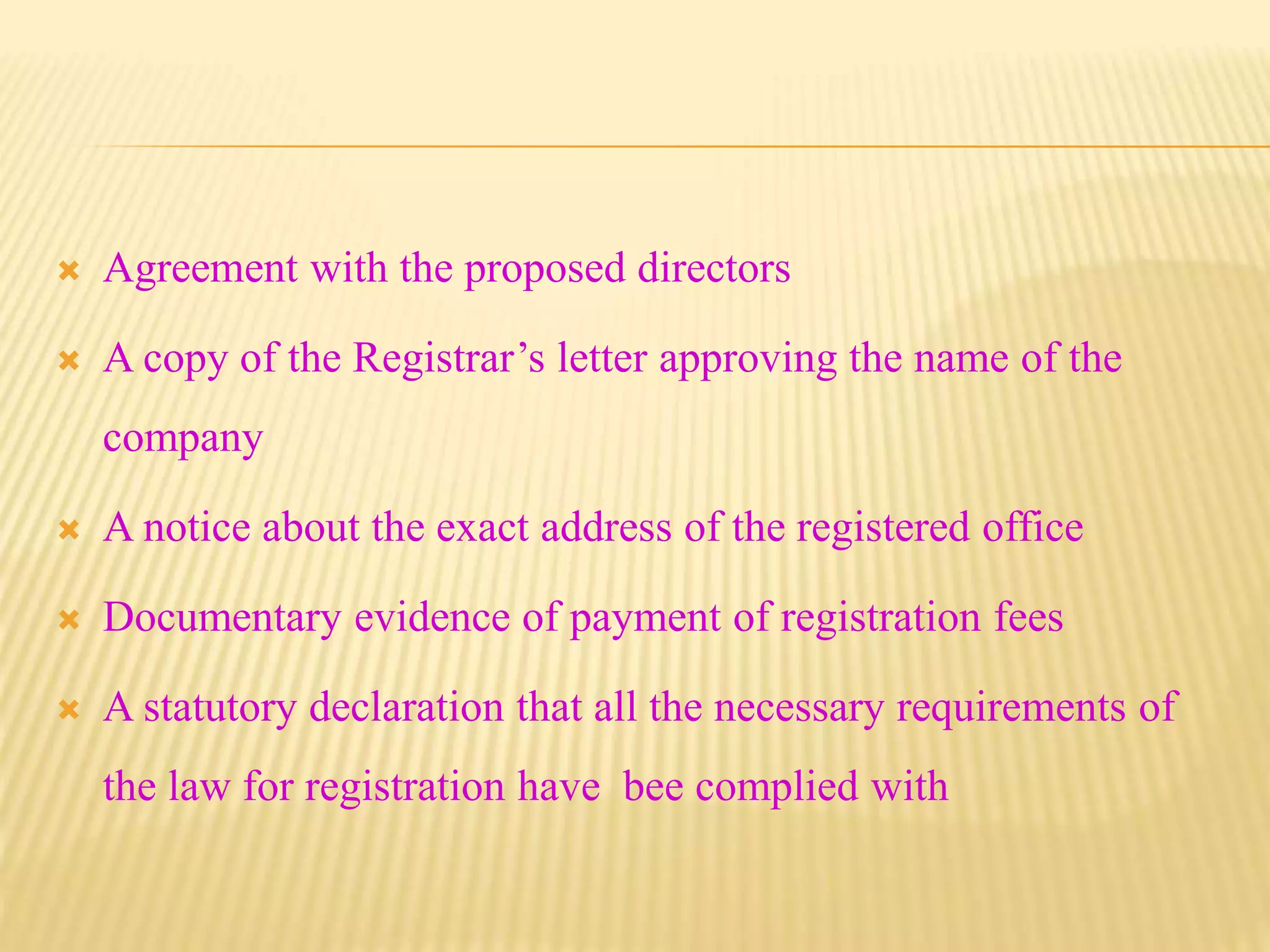 Formation of a company | PPTX