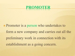 Formation of a company | PPTX