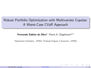 Robust Portfolio Optimization with Multivariate Copulas: A Worst-Case CVaR Approach | PDF