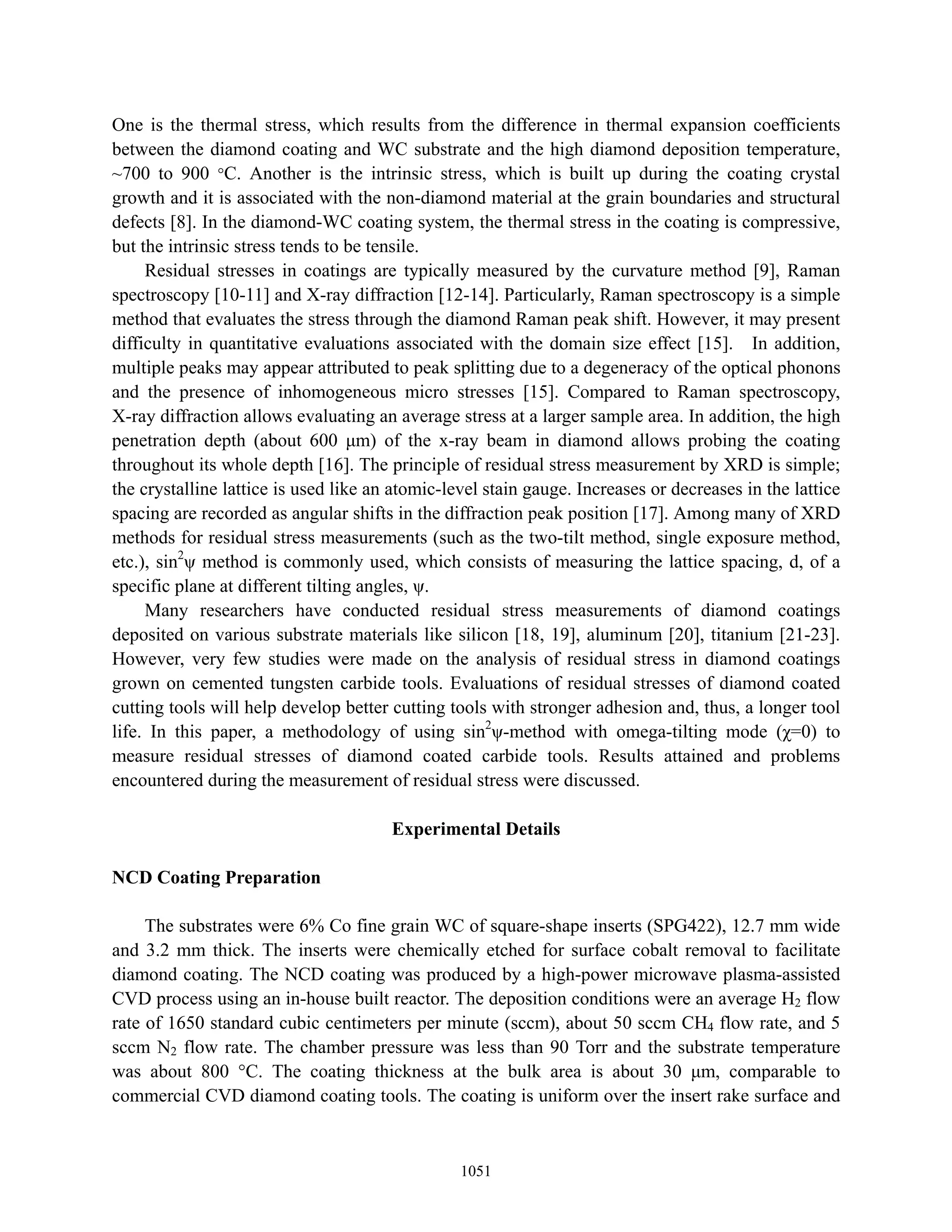 MS&T2010 XRD stress analysis of nano diamond coatings on wc-co ...