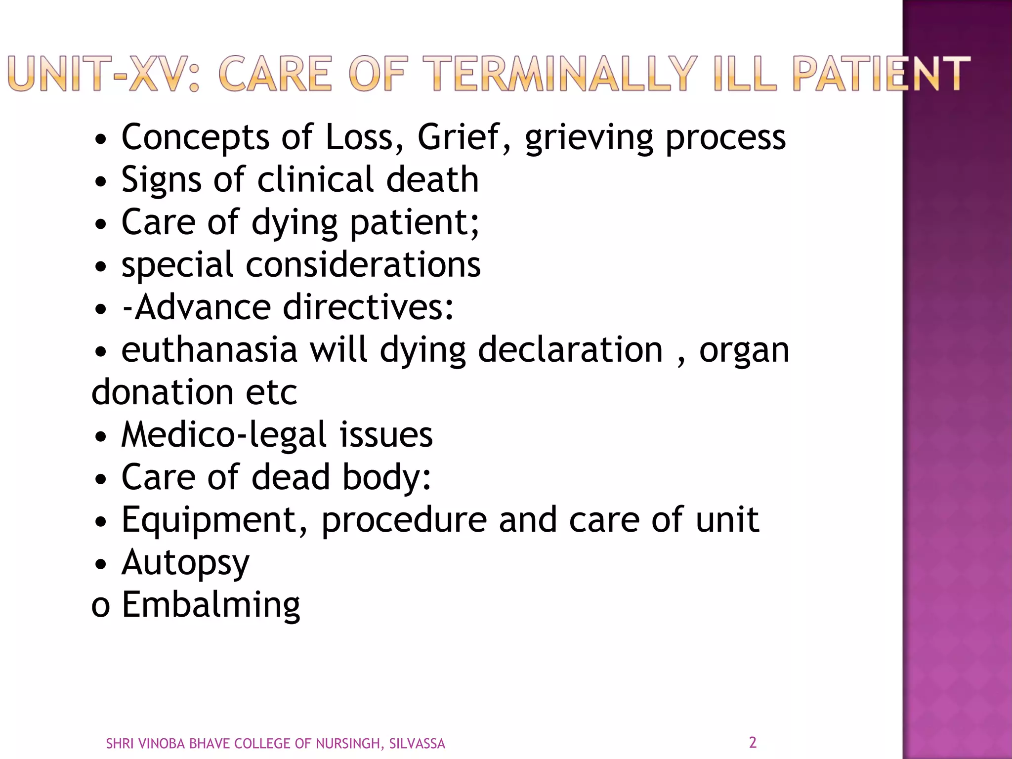 Care of Dying Client | PPT