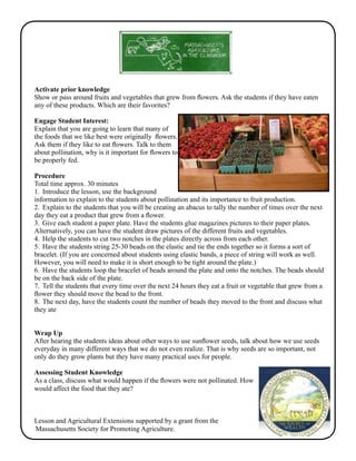 Grade 1 School Garden Lesson Plan - Pollination Lesson; Pollinators ...