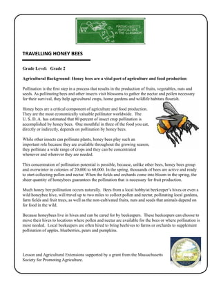 Grade 2 School Garden Lesson Plan - Pollination Lesson; Travelling ...