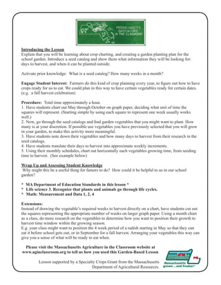 Grade 4 School Garden Lesson Plan - Crop Harvest Charting ...