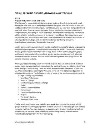 School Gardening Guide | PDF