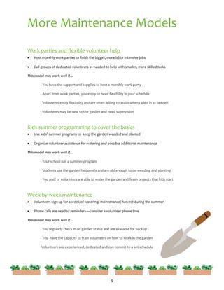 Summer in the School Garden: A Resource for Working with Volunteers to ...