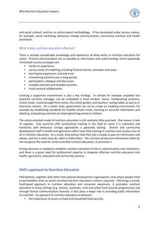 Why Nutrition Education Matters | PDF | Agriculture | Industries