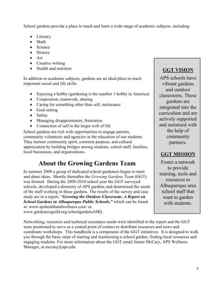 Growing the Outdoor Classroom: A Handbook on Gardening in Albuquerque ...