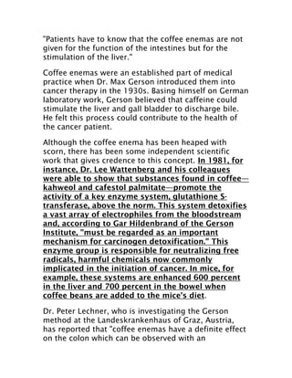 Coffee Enema and Detox Techniques | PDF