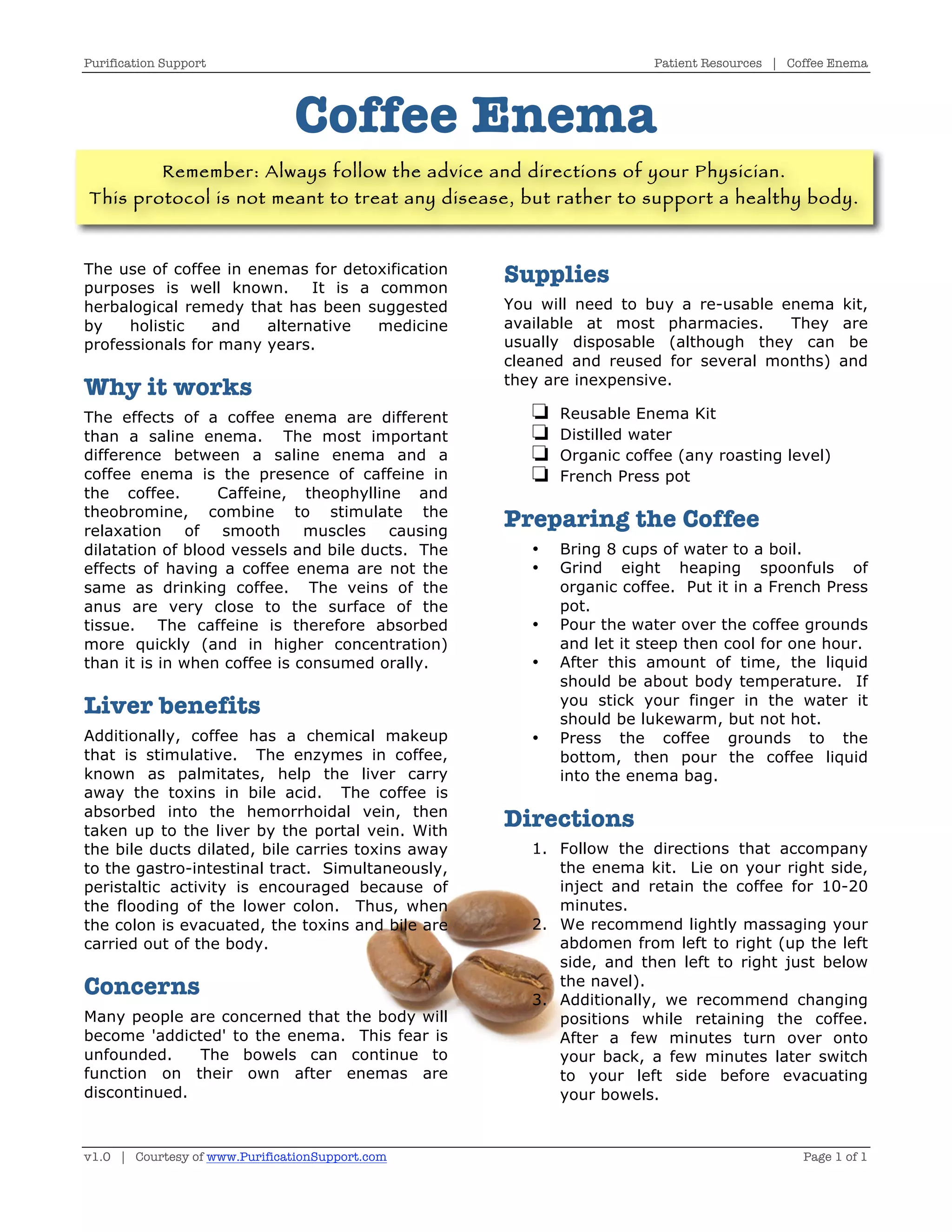 Coffee Enema ~ stillpointhealthcare | PDF