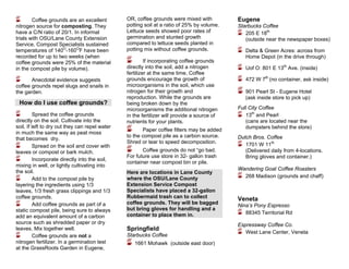 Coffee Grounds and Composting ~ OSU | PDF | Agriculture | Industries