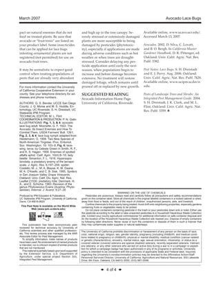 Avocado Lace Bug Integrated Pest Management | PDF | Gardening | Home ...