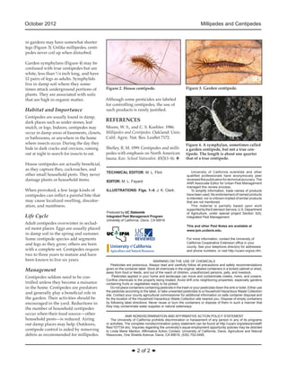 Millipedes and Centipedes Integrated Pest Management | PDF