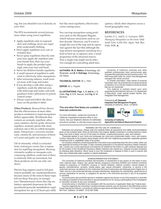 Mosquitoes Integrated Pest Management | PDF