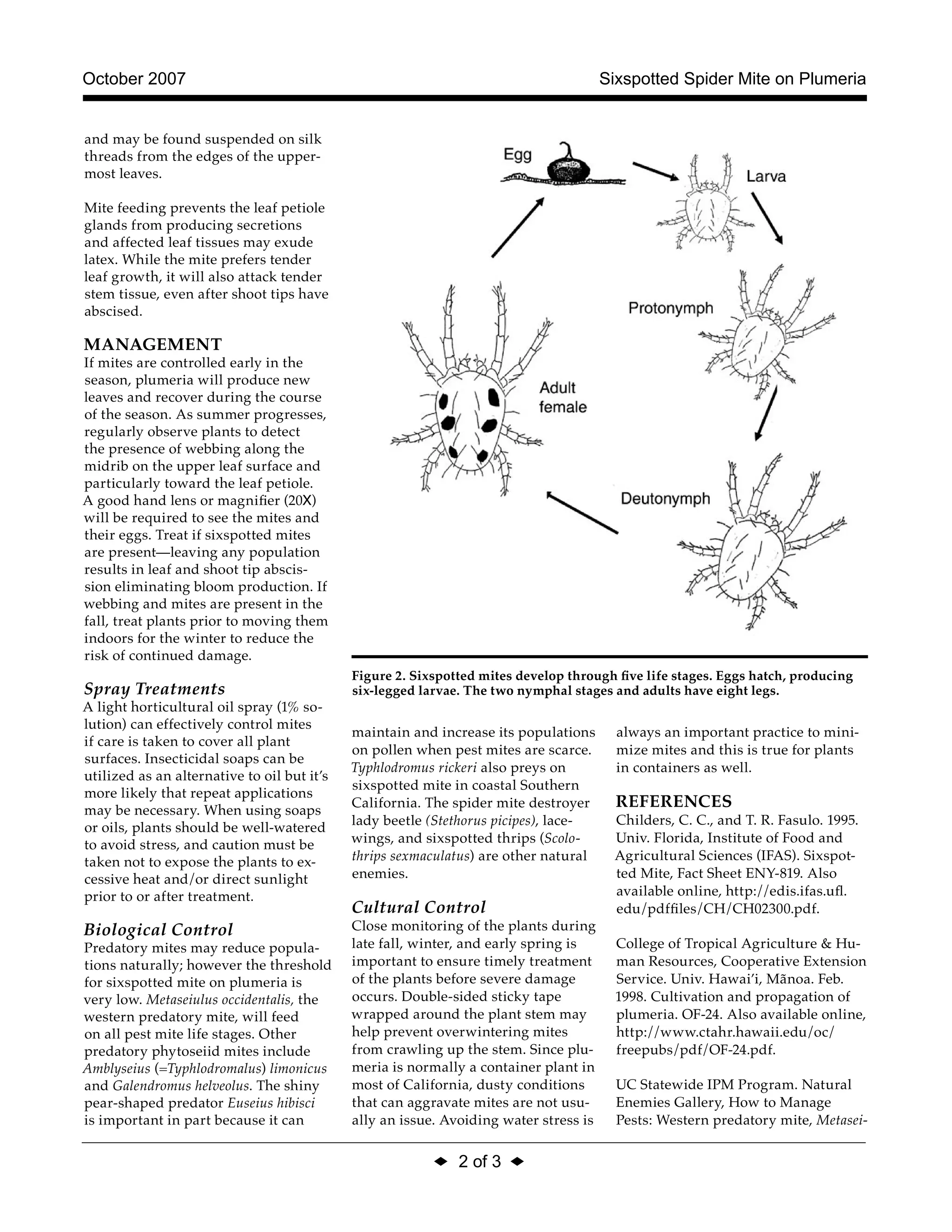 Sixspotted Spider Mite Integrated Pest Management | PDF