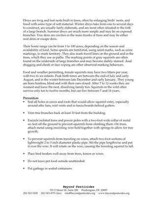 Squirrels Natural Pest Control | PDF