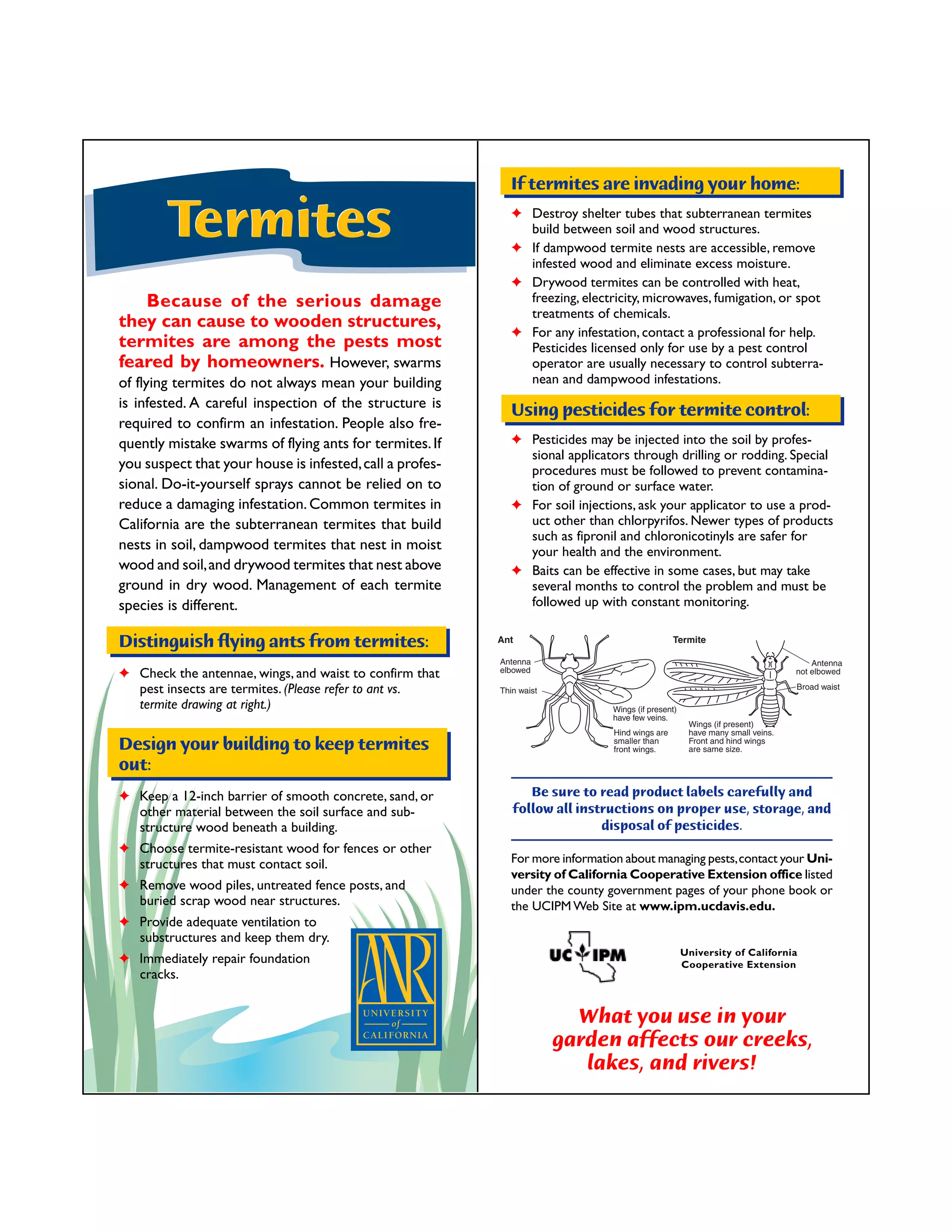 Termites Quick Tips Natural Pest Control | PDF