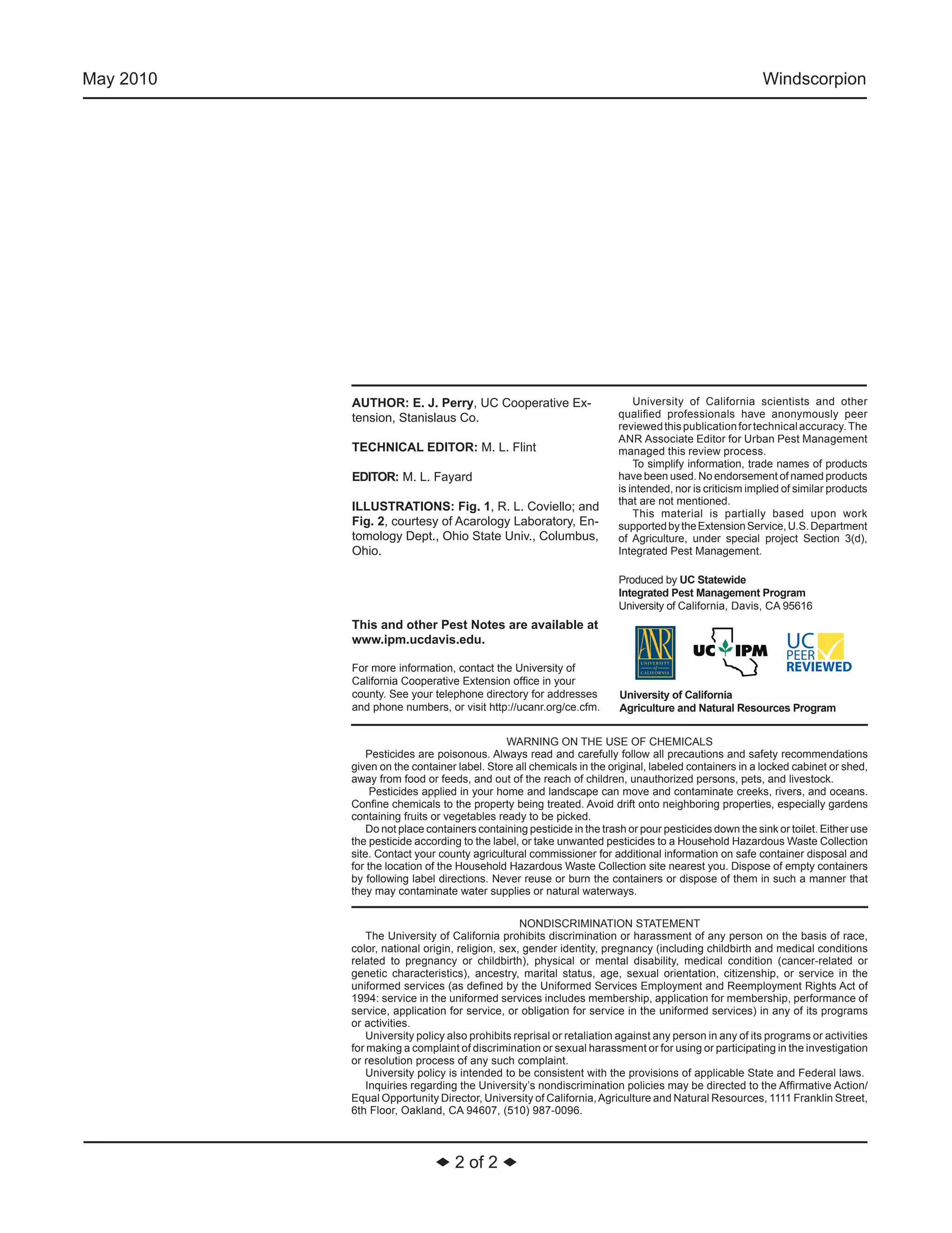 Windscorpion Integrated Pest Management | PDF