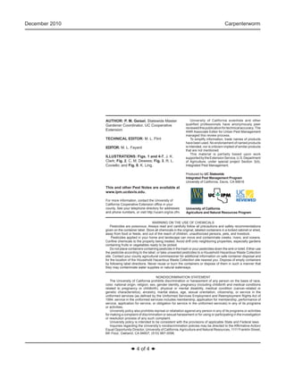 Carpenterworm Integrated Pest Management | PDF