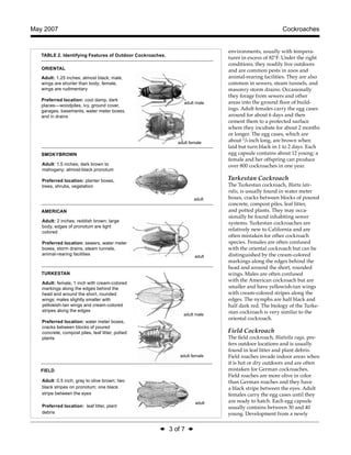 Cockroaches Integrated Pest Management | PDF