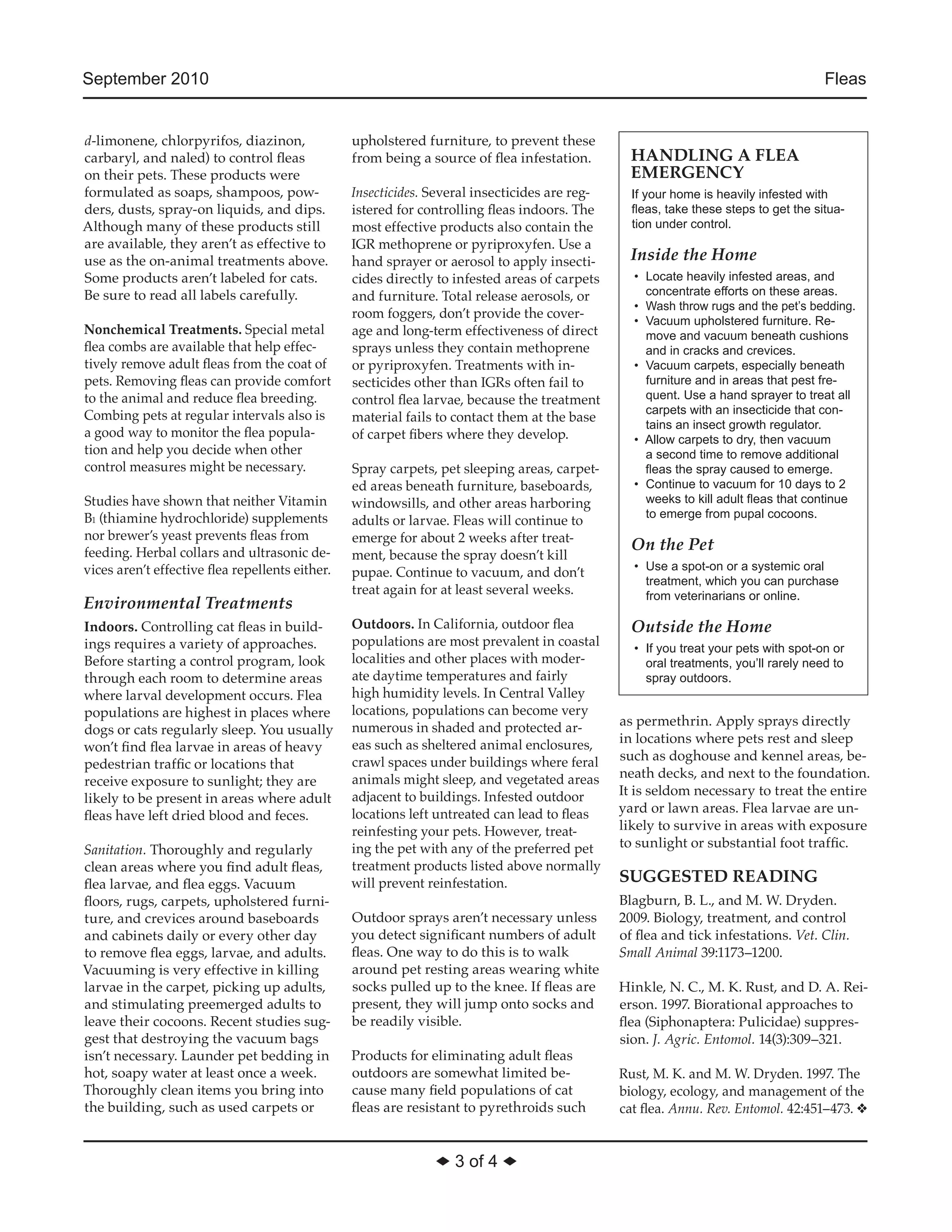 Fleas Integrated Pest Management | PDF