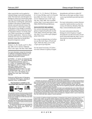 Glassy-Winged Sharpshooter Integrated Pest Management | PDF