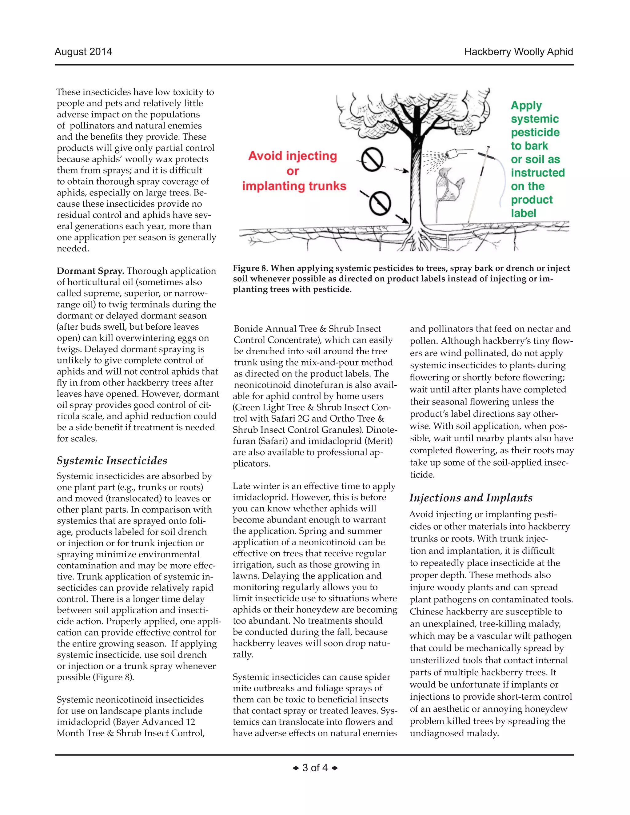 Hackberry Woolly Aphids Integrated Pest Management | PDF