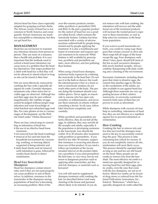 Head Lice Integrated Pest Management | PDF