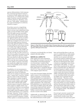Hobo Spider Integrated Pest Management | PDF