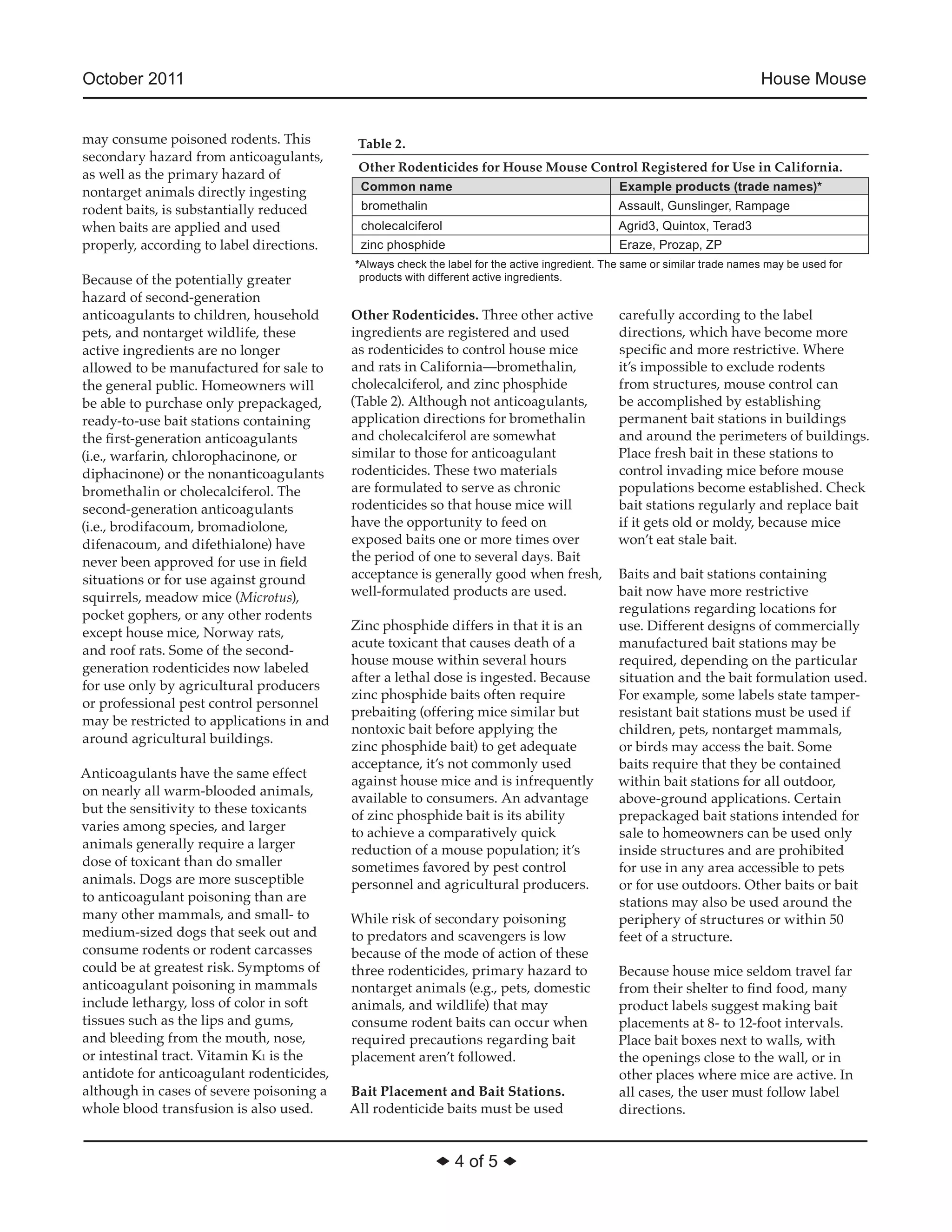 House Mouse Integrated Pest Management | PDF