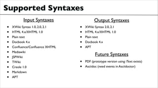 XWiki Rendering @ FOSDEM 2014 | PPT