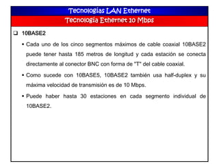 Clase 2 Tecnologias LAN ETHERNET | PDF | Computer Networking | Computing