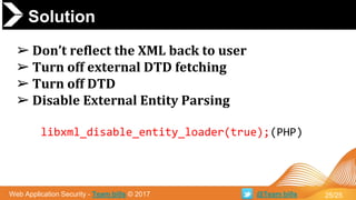 XXE - XML External Entity Attack | PPTX