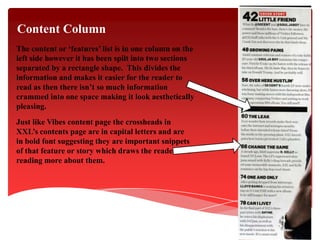 XXL's Contents Page | PPTX