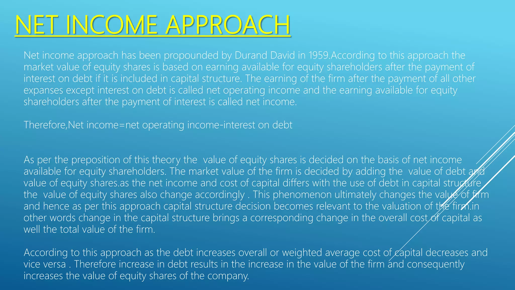 Fm net income approach | PPTX