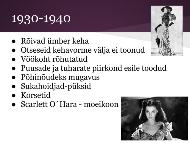 Xx sajandi mood | PPT