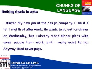 Chunks of Language: dealing with them in the classroom | PPS