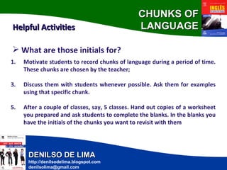 Chunks of Language: dealing with them in the classroom | PPS