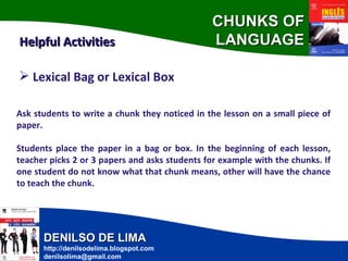 Chunks of Language: dealing with them in the classroom | PPS