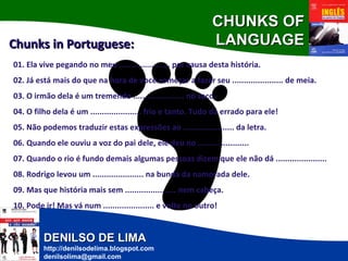 Chunks of Language: dealing with them in the classroom | PPS