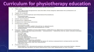 Curriculum development for physiotherapist | PPTX