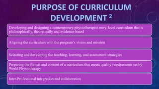 Curriculum development for physiotherapist | PPTX