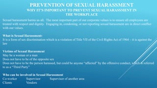 Xxx company sexual harassment training | PPTX