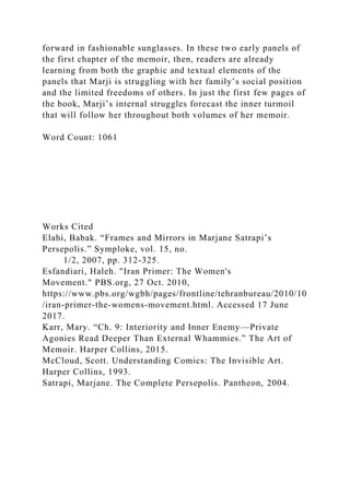 XXXXX 1Marji’s Internal Conflict and Evolution of Her Iden.docx