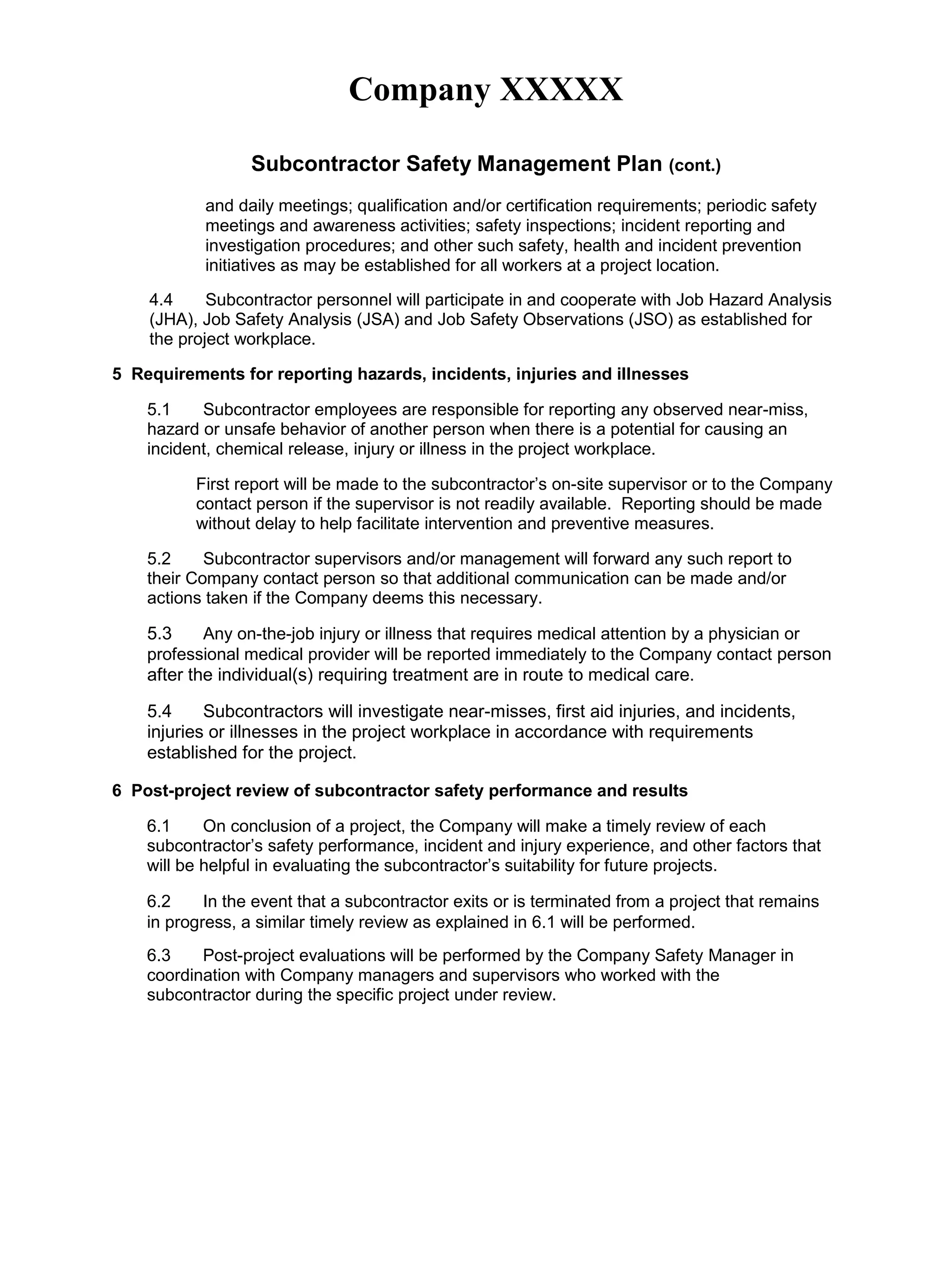 Xxxxx sub contractor_mgmnt | DOCX