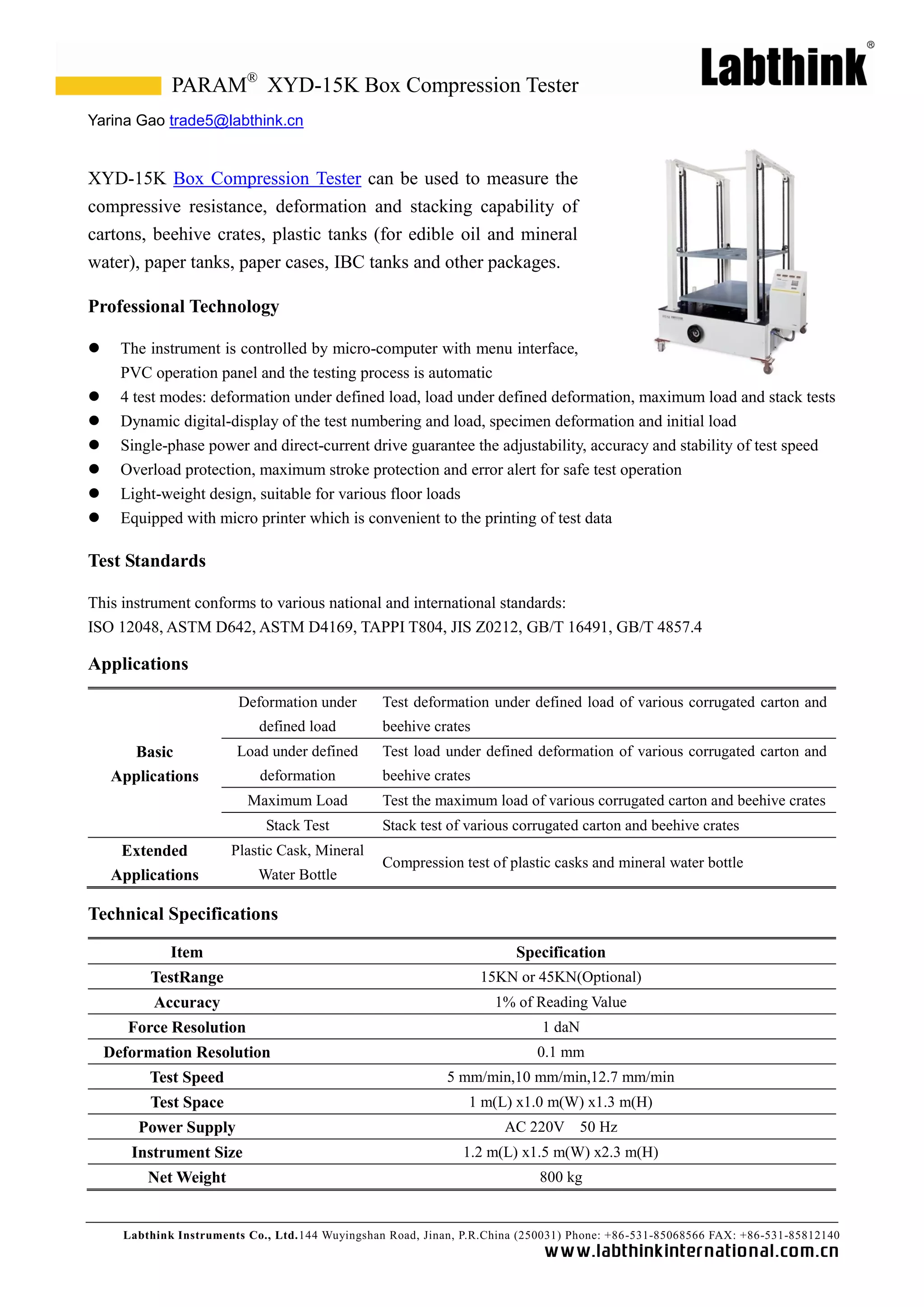 Box Compression Tester | PDF
