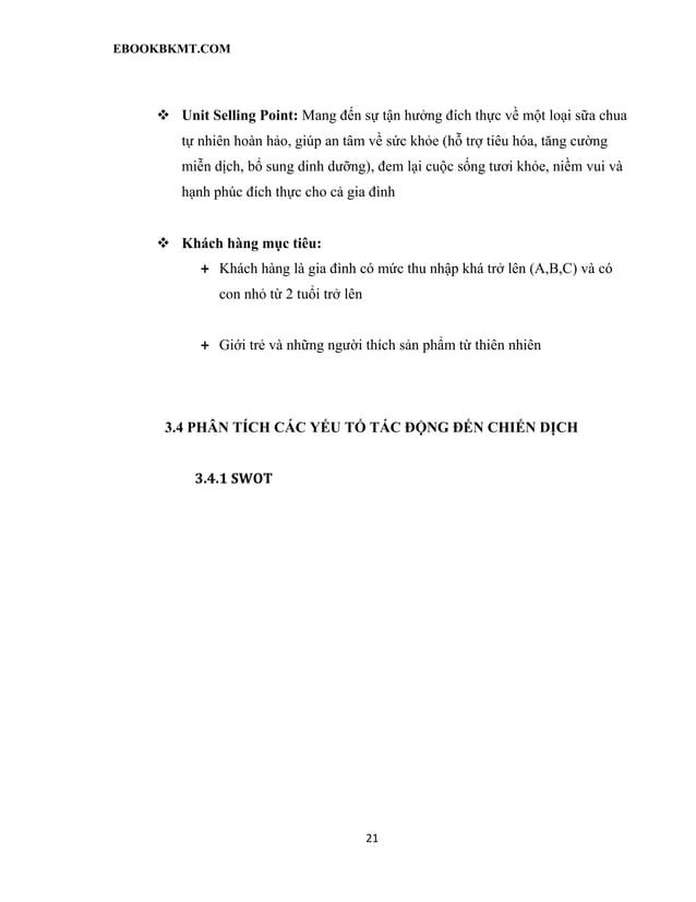 Xây dựng chiến dịch Digital marketing cho sản phẩm sữa chua TH True Yogurt - tải tại sividoc.com ...