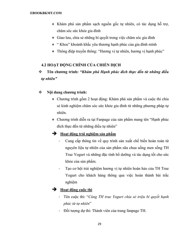 Xây dựng chiến dịch Digital marketing cho sản phẩm sữa chua TH True Yogurt - tải tại sividoc.com ...