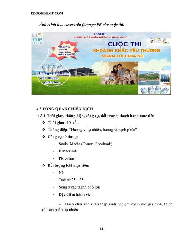 Xây dựng chiến dịch Digital marketing cho sản phẩm sữa chua TH True Yogurt - tải tại sividoc.com ...